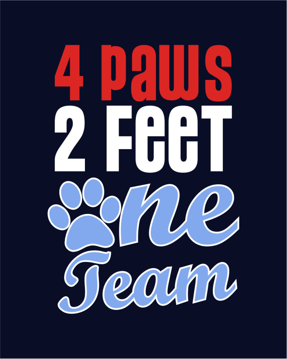 4 Paws 2 Feet Agility T-Shirt | Nordikota Print & Embroidery
