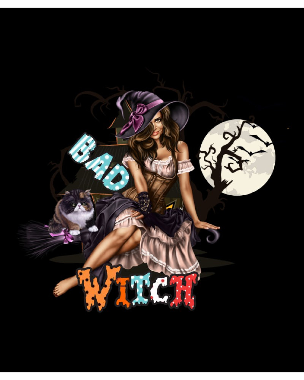 Bad Witch 01 print on Unisex T-Shirt or Hoodies