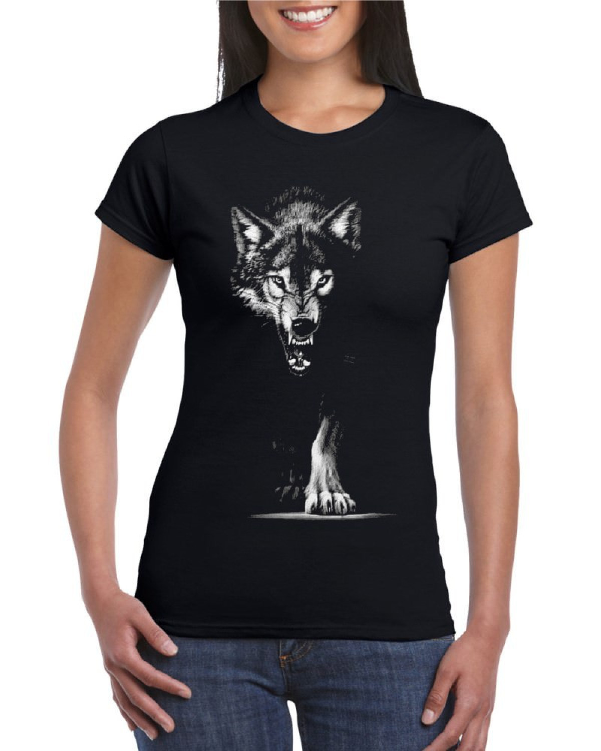 Walking Wolf print on Unisex T-Shirt or Hoodies